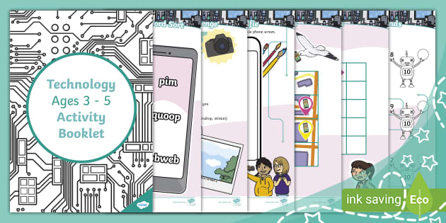 Technology Activity Booklet (Ages 3 - 5) (Teacher-Made)