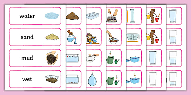 Kindergarten Vocabulary Cards Let it Flow White Rose Science