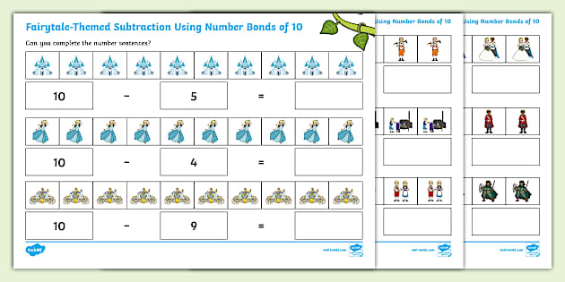 👉 Fairytale-Themed Number Bonds to 10 Activity - Twinkl