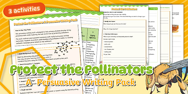 Protect the Pollinators: Persuasive Writing Pack for Primary | World ...