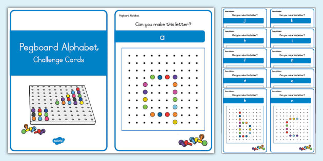 Grade R: Lowercase Letter Peg Board (teacher made) - Twinkl