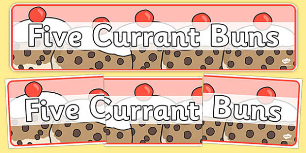 Five Currant Buns Display Banner (teacher made)