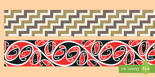 Wharenui Tukutuku Patterns Door Surround | Twinkl - Twinkl