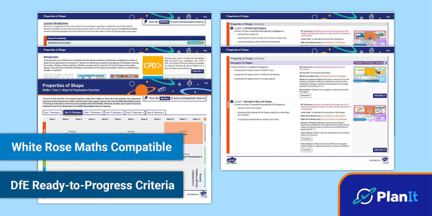 FREE! - Properties of Shape - Steps to Progression Overview - Year 2