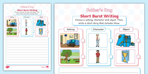 Father's Day Short Burst Writing Template (Teacher-Made)