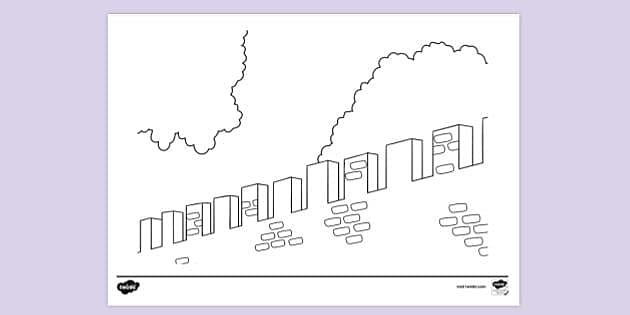 FREE! - Battlements Colouring Sheet Colouring | Colouring Sheets