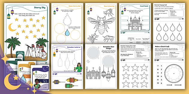 Ramadan Day 7-12: Activity Sheets (teacher made) - Twinkl