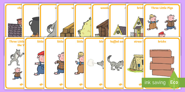 The Three Little Pigs Display Posters (teacher made)