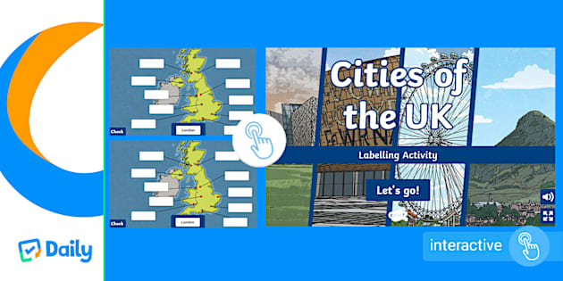 Cities Of The Uk Labelling Activity Teacher Made Twinkl