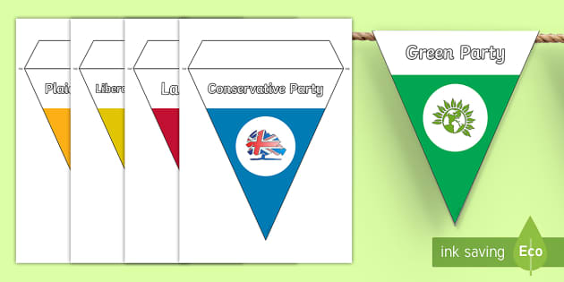 General Election Parties 2017 Display Bunting - Twinkl
