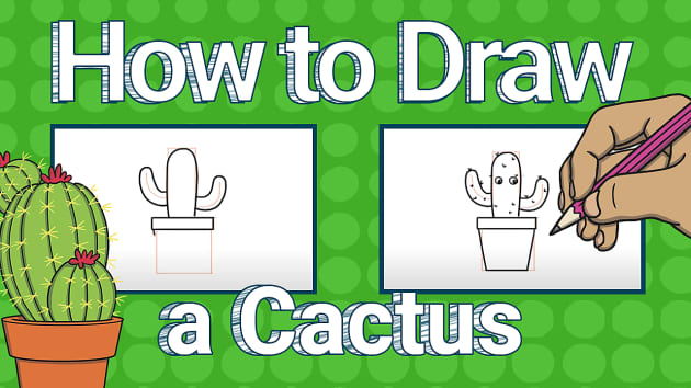 How to Draw a Cactus | Twinkl Kid's TV (teacher made)