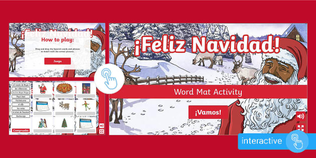 👉 Spanish: Christmas Interactive Word Mat (profesor hizo)