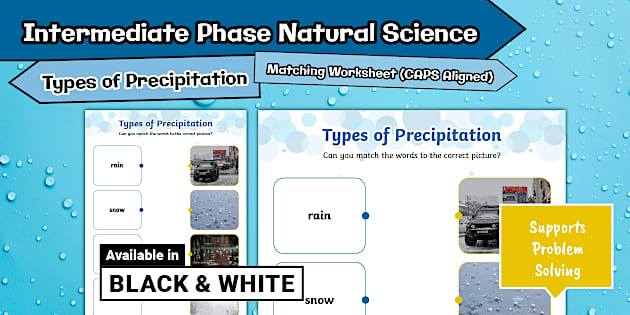 Intermediate Phase Natural Science - Types of Precipitation - Matching