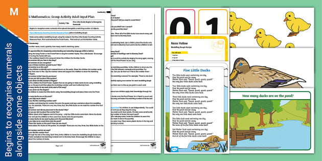 EYFS Maths Five Little Ducks Adult Input Plan and Resources