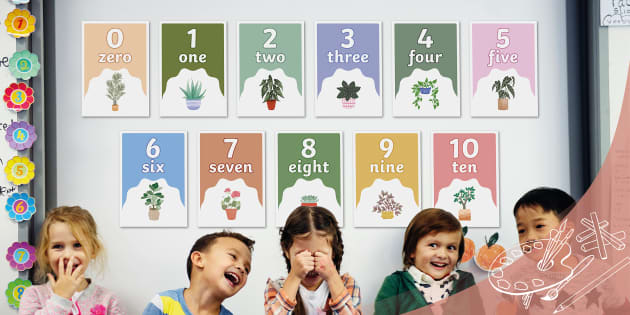 Numbers 0-10 Botanical-Themed Posters Pack (teacher made)