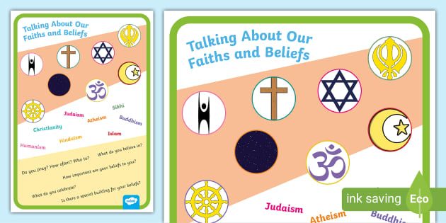 KS1 Talking About Our Faiths and Beliefs Poster - Twinkl