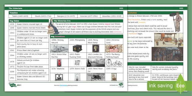 History Knowledge Organiser: The Victorians KS2 - Twinkl