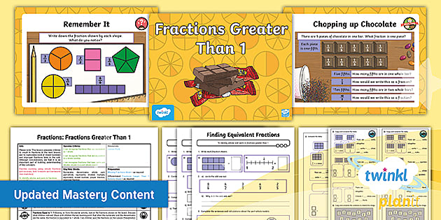 👉 Y4 Fractions Greater Than 1 Planit Maths Lesson 1