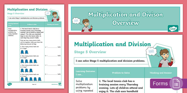 Stage 5 Multiplication And Division Overview Worksheet Stage 5 Multiplication And Division Overview Worksheet