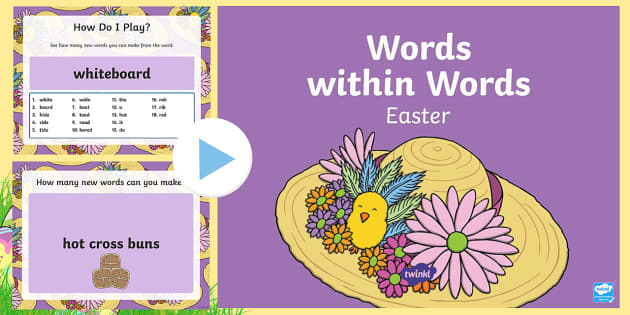 Words within Words Easter Game PowerPoint (Teacher-Made)