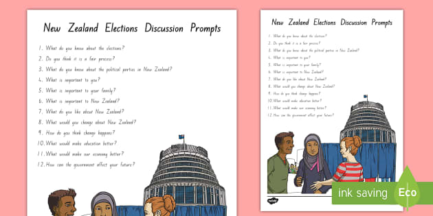 New Zealand Elections Discussion Prompts (teacher made)