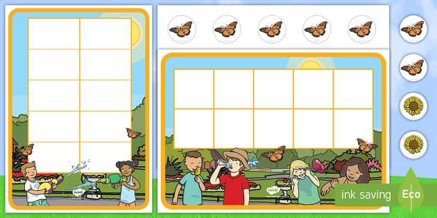Summer Ten Frame and Counters Resource Pack - (teacher made)