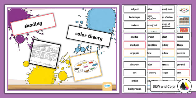 Tier 3 Vocabulary Anchor Chart: Art for 3rd-5th Grade
