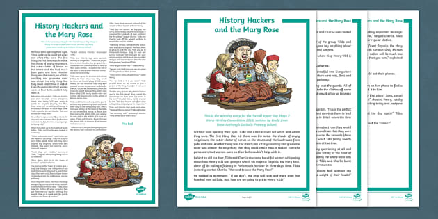 History Hackers and the Mary Rose (UKS2 Story Writing Competition Winner)