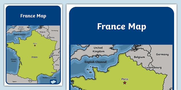 France Geography Map - Map of France with Cities - Twinkl