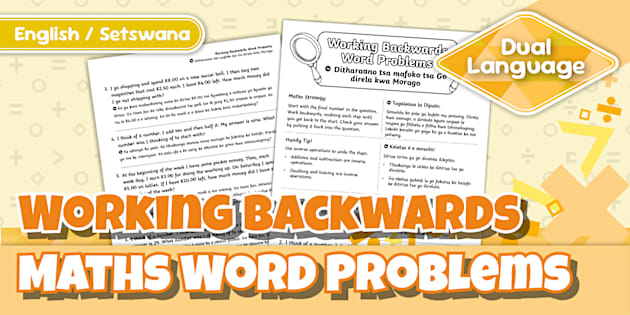 Grade 4 Maths - Term 3 - Working Backwards Maths Word Problems