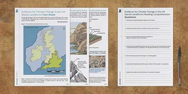 GCSE Evidence for Climate Change in the UK: Glacial Landforms Reading