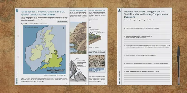 Glacial Landforms Worksheet