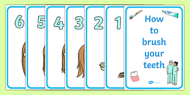 How To Brush Your Teeth Display Posters - Dentists/Dental Surgery Role Play