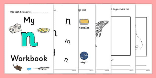 FREE! - My Workbook n lowercase - workbook, n sound, lowercase, letters