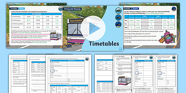 👉 Supports White Rose Step 5 Y5 Read and Interpret Timetables