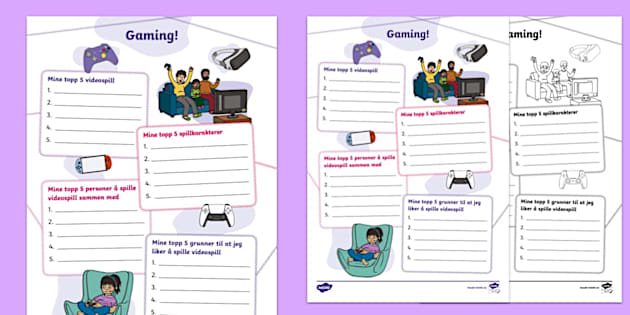 Topp 5-lister om gaming