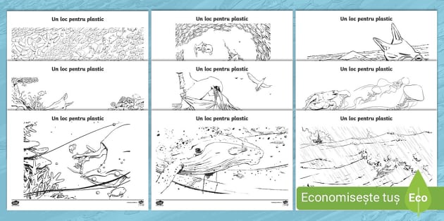 Un loc pentru plastic – Desene de colorat - Twinkl