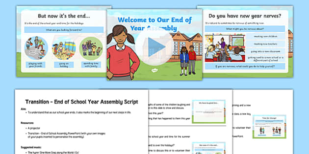 Reception End of Year Assembly Script and Presentation