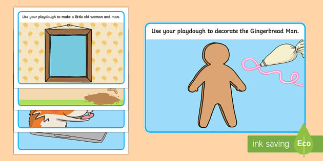 The Gingerbread Man Playdough Mats (teacher made)