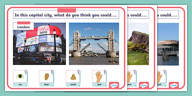Geo Wonderers KS1 The UK Capital Cities Chatterbox Activity Lesson Two