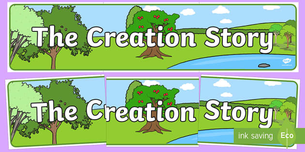 Adam and Eve Creation Story Banner (teacher made) - Twinkl