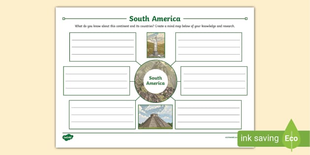 South America Mind Map | Geography (teacher made)