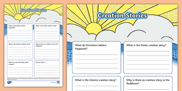 Creation Stories Fact File Template (teacher made) - Twinkl