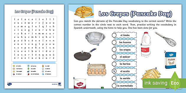 👉 Spanish: Pancake Day Activity Sheets - Twinkl - KS2