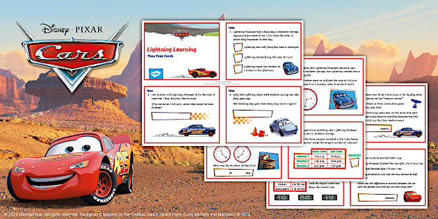Cars Time Problem Solving Math Task Cards Teacher Made