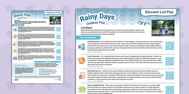 Outdoor Play on Rainy Days (teacher made) - Twinkl