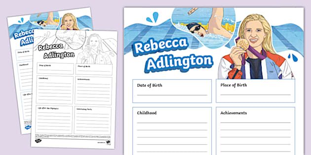 Rebecca Adlington Fact File Template (l'enseignant a fait)