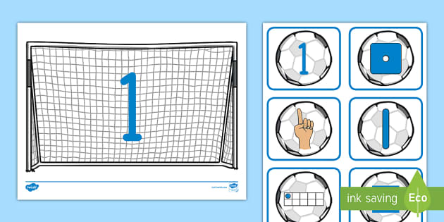 Soccer Numbers 1-10 Sorting Activity