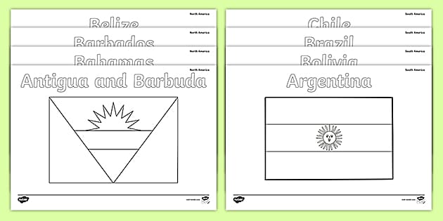 Flags of North and South America (teacher made) - Twinkl
