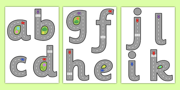 Road Themed Letter Formation (teacher made)